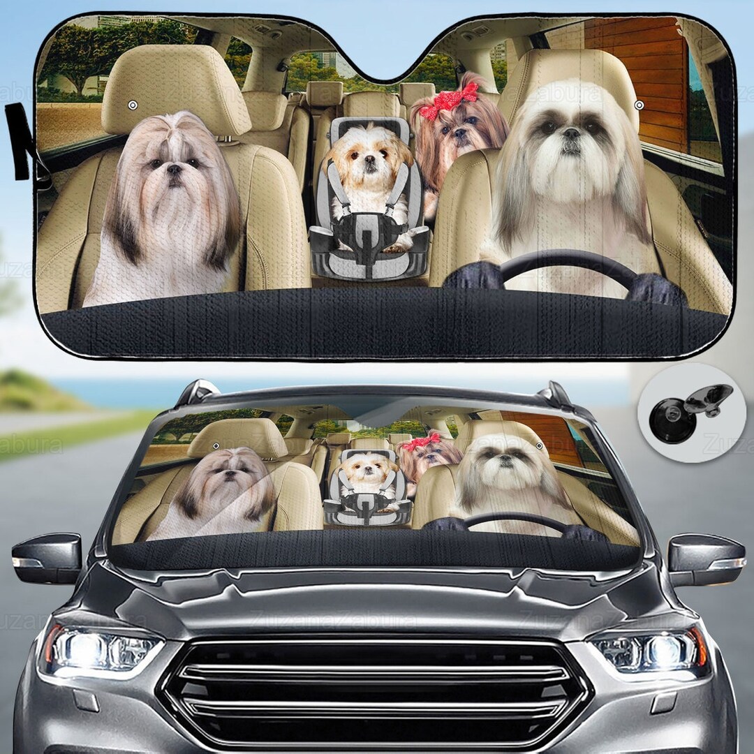 Shih Tzu Car Sun Shade, Shih Tzu Auto Sunshade, Shih Tzu Car Accessory ...
