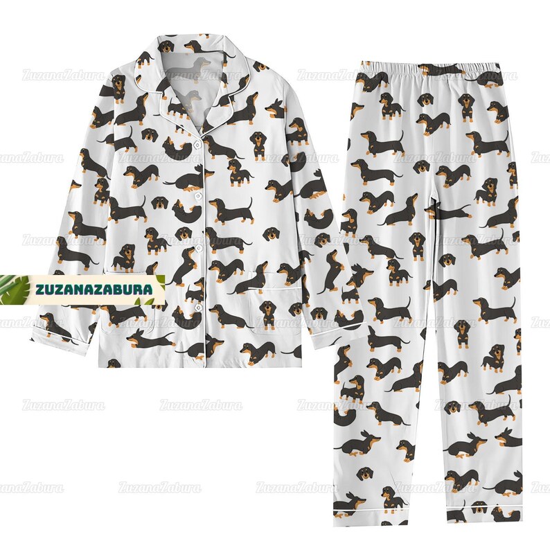 Dachshund Pajamas Set, Dachshund Shirt, Dachshund Pajamas, Dachshund ...