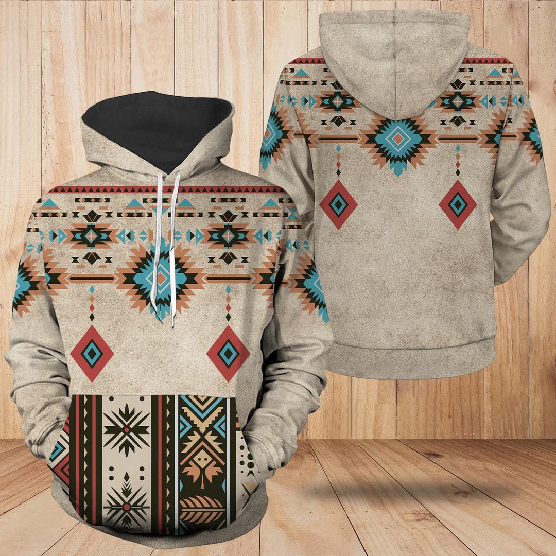 Native American Hoodie, Brocade Hoodie, Native American Zip Hoodie ...