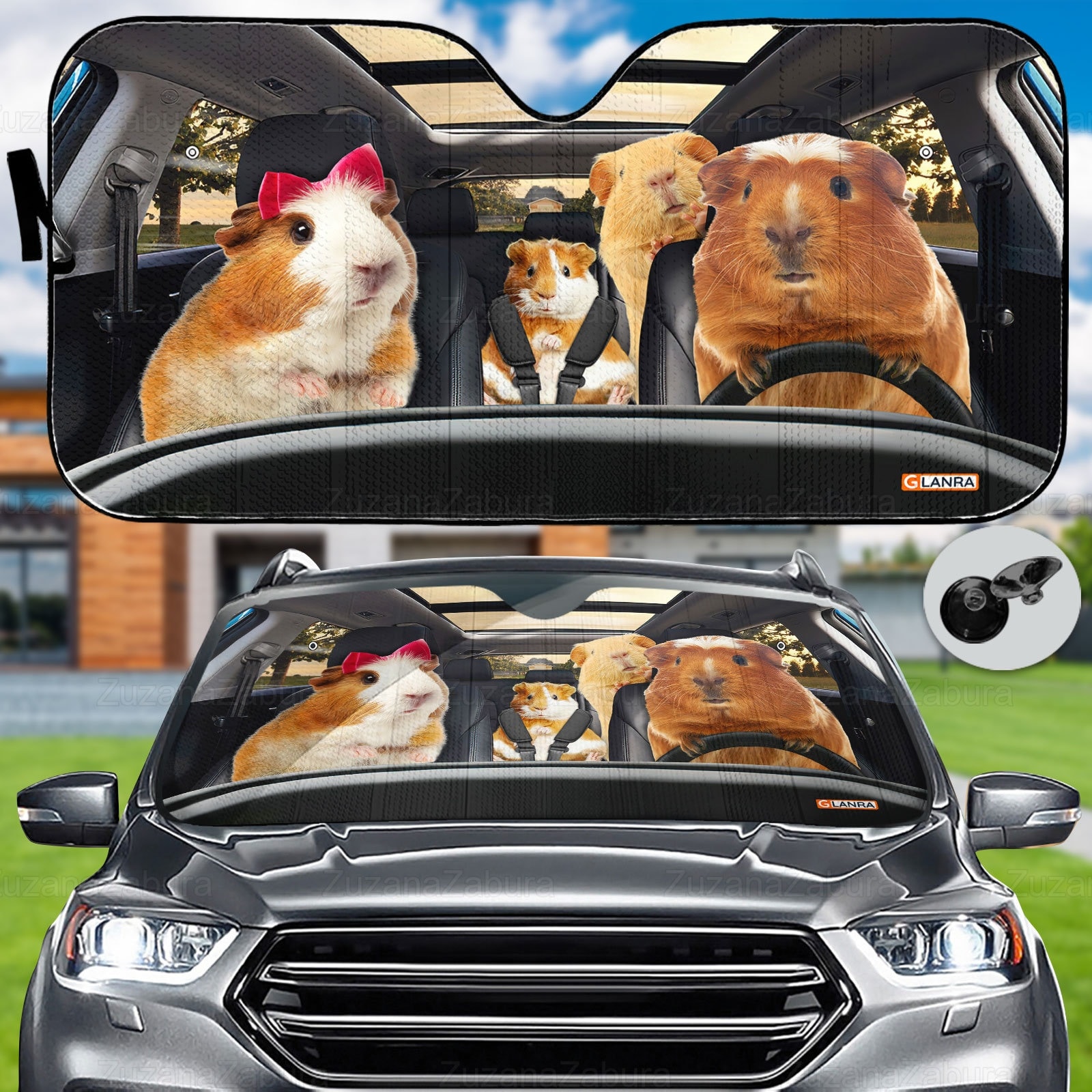Guinea Pig Car Sunshade Guinea Pig Car Accessories Car Decoration Guinea Pig Lover Animal Car Sunshade Car Accessories for Women Etsy