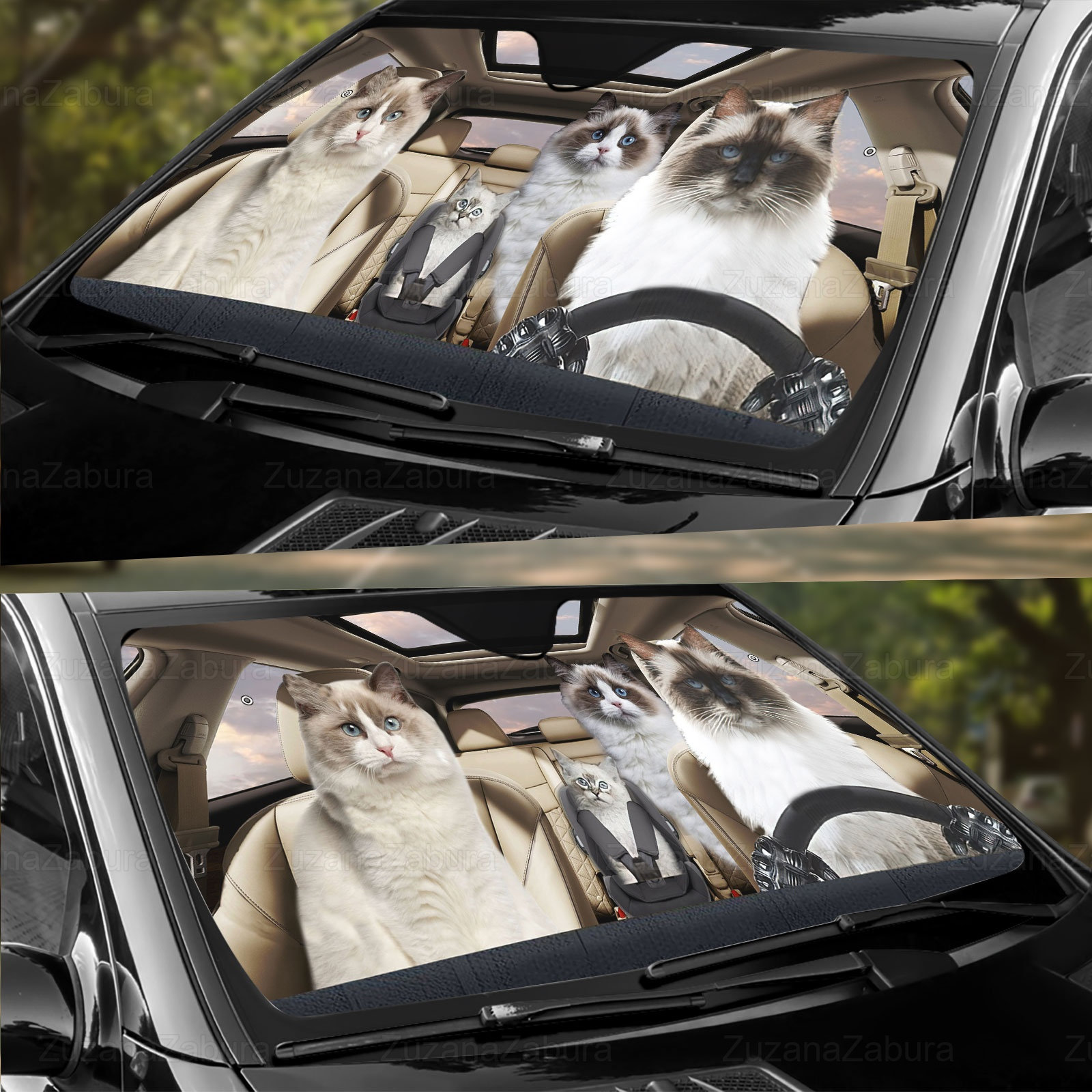 Ragdoll Car Sunshade Ragdoll Cat Gift Ragdoll Car Decor - Etsy