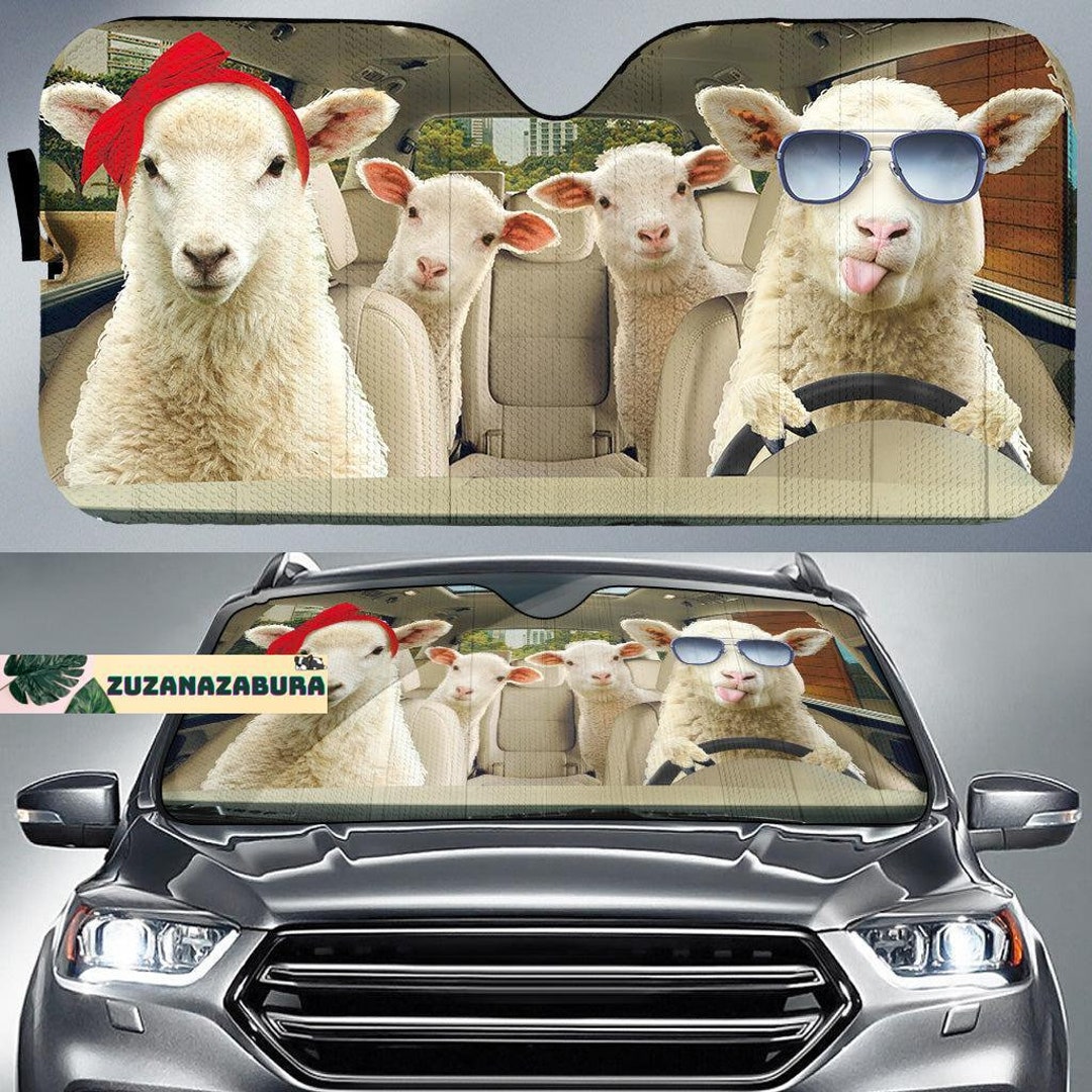 Sheep Car Sunshade, Sheep Auto Sunshade, Sheep Car Windshield, Sheep ...
