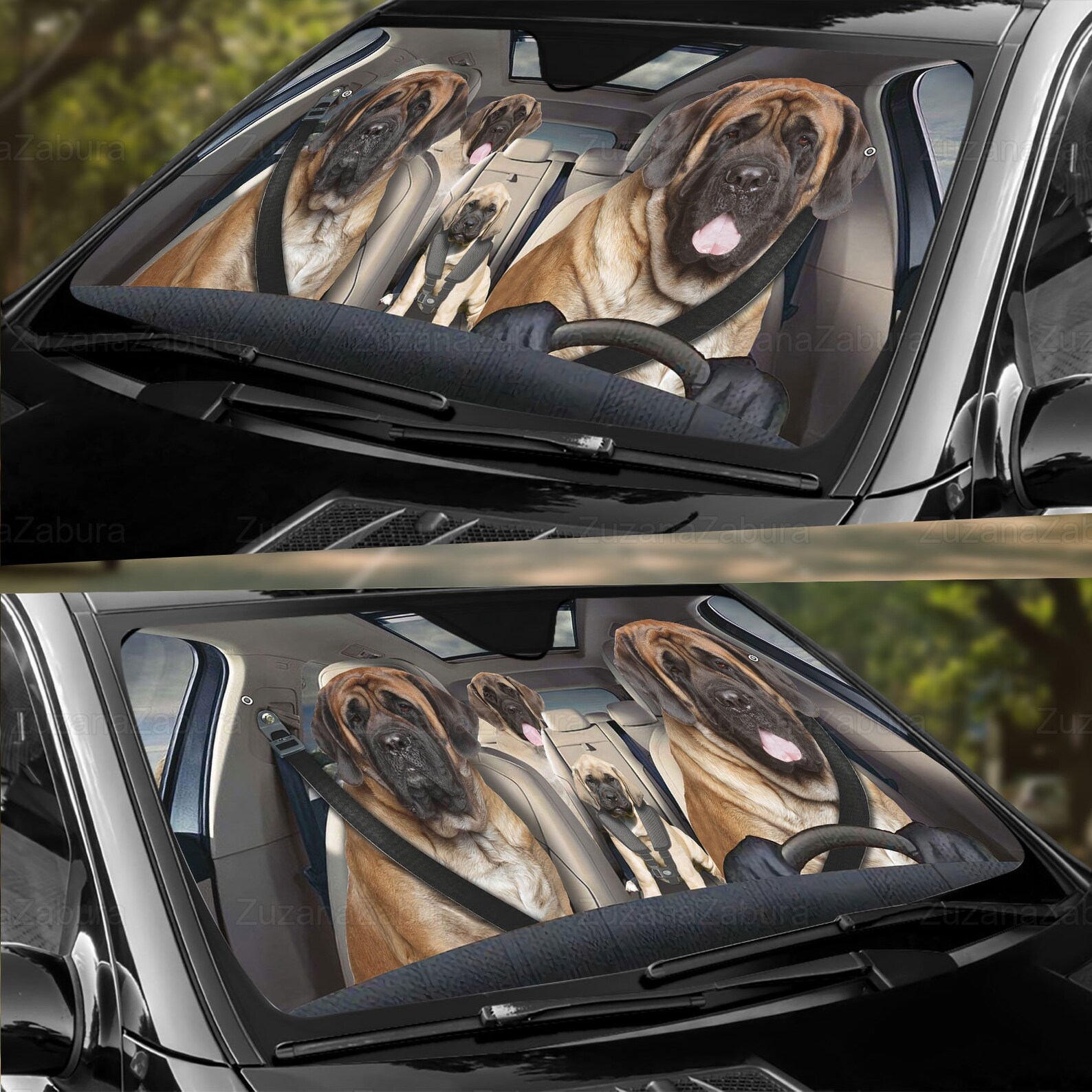 English Mastiff Car Sun Shade English Mastiff Auto Sun Shade - Etsy