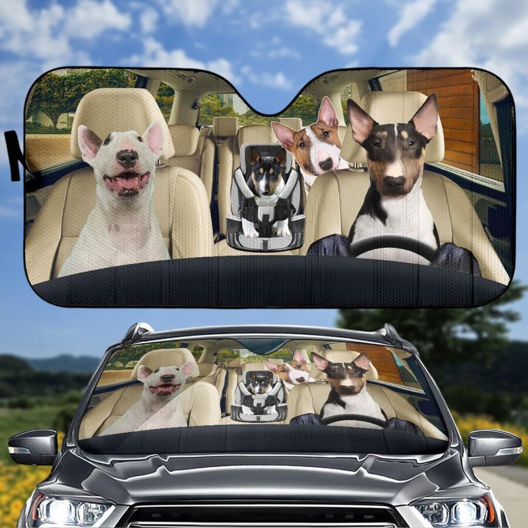 Bull Terrier Car Sun Shade, Bull Terrier Sun Shade, Bull Terrier Auto ...