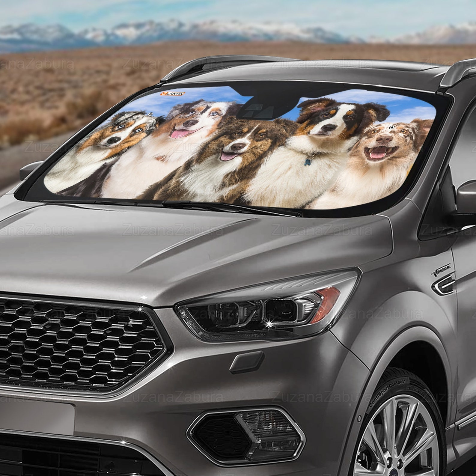Australian Shepherd Car Sun Shade, Australian Shepherd Auto Sunshade ...