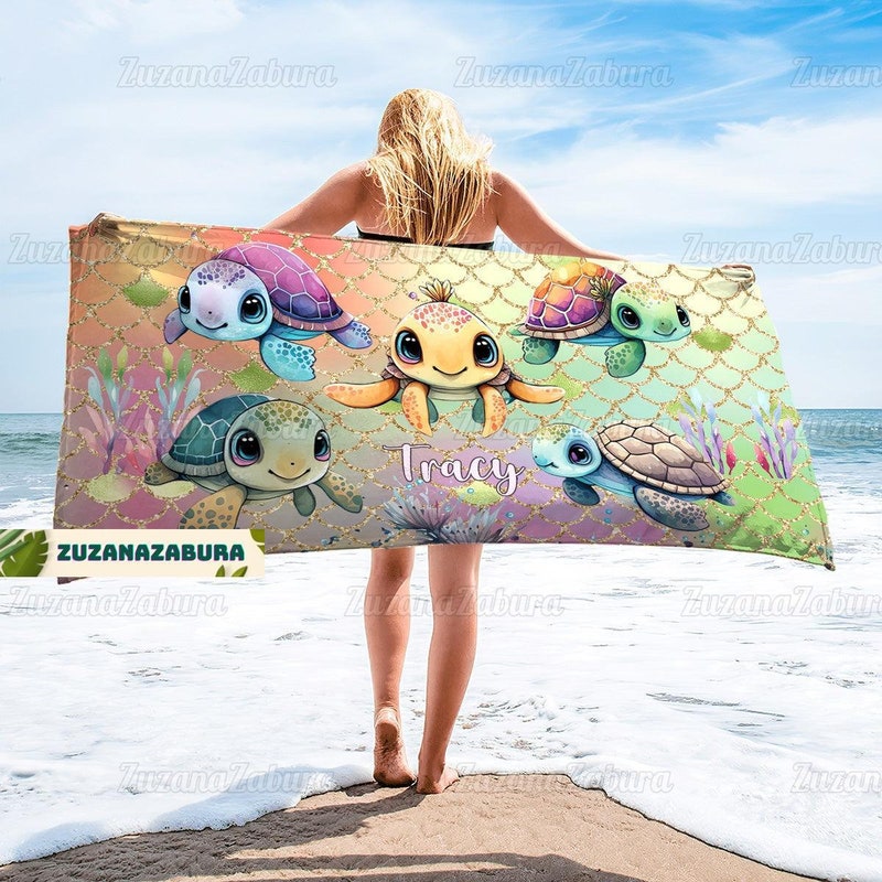 Sea Turtle Towel - Etsy