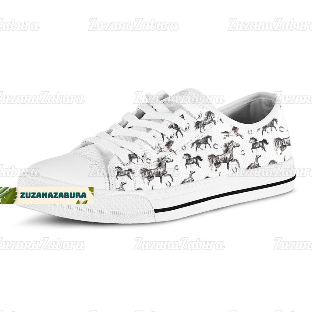 Horse Canvas Shoes, Horse Lowtop Canvas, Horse Sneakers, Casual Shoes ...