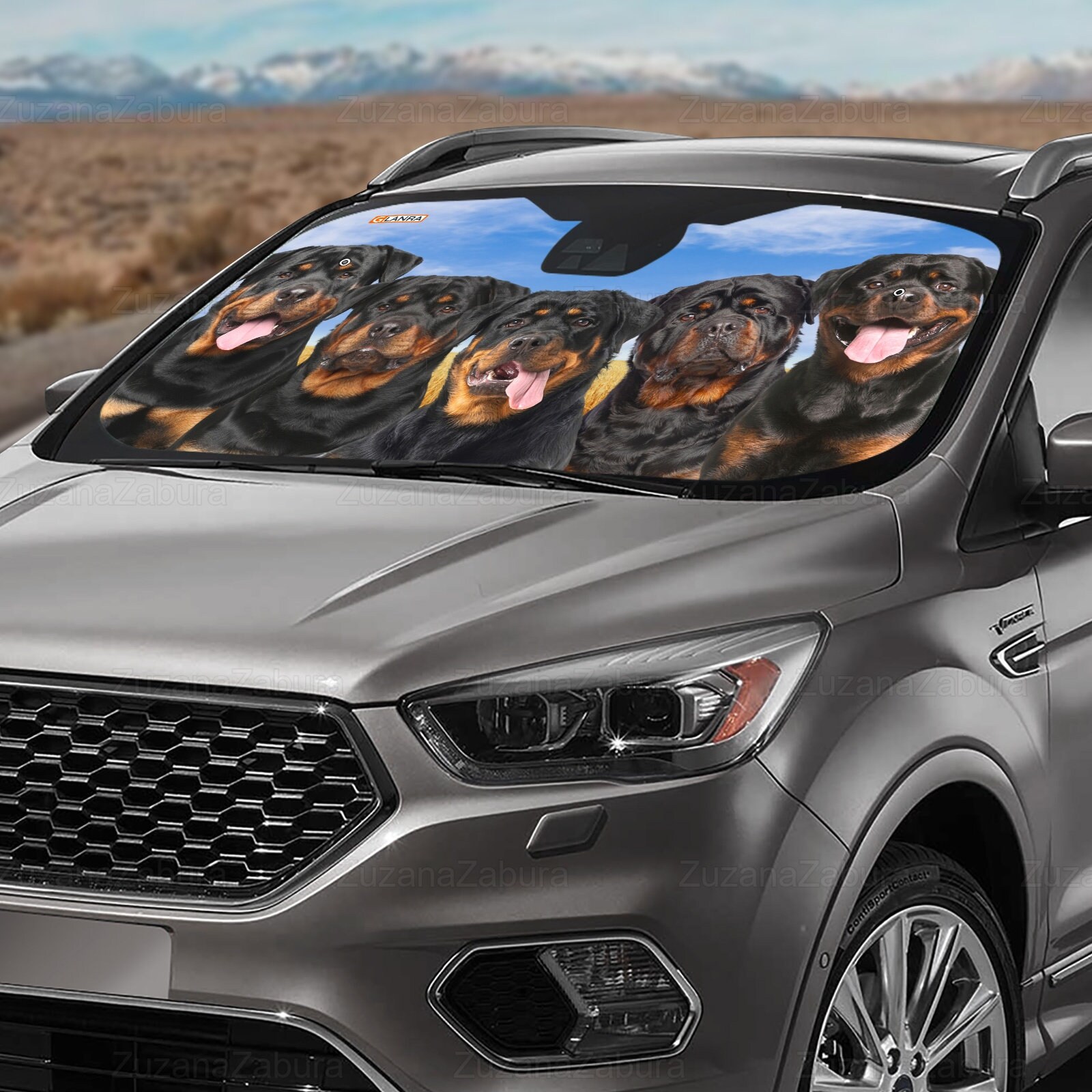 Rottweiler Car Sun Shade, Rottweiler Car Windshield, Rottweiler Car ...