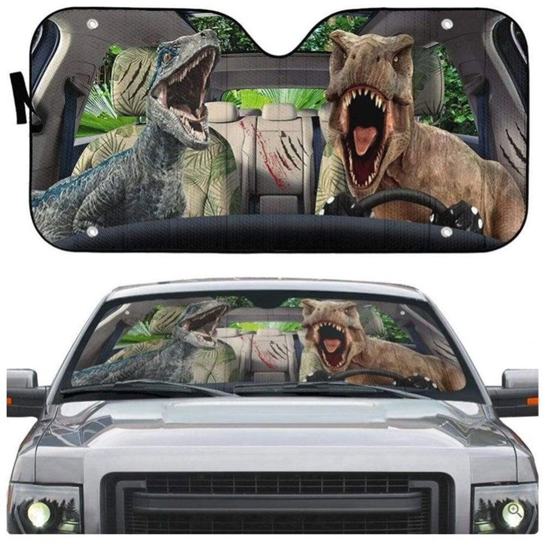 Dinosaur Car Sunshade, Dinosaur Auto Sun Shade, Dinosaur Car Decor ...