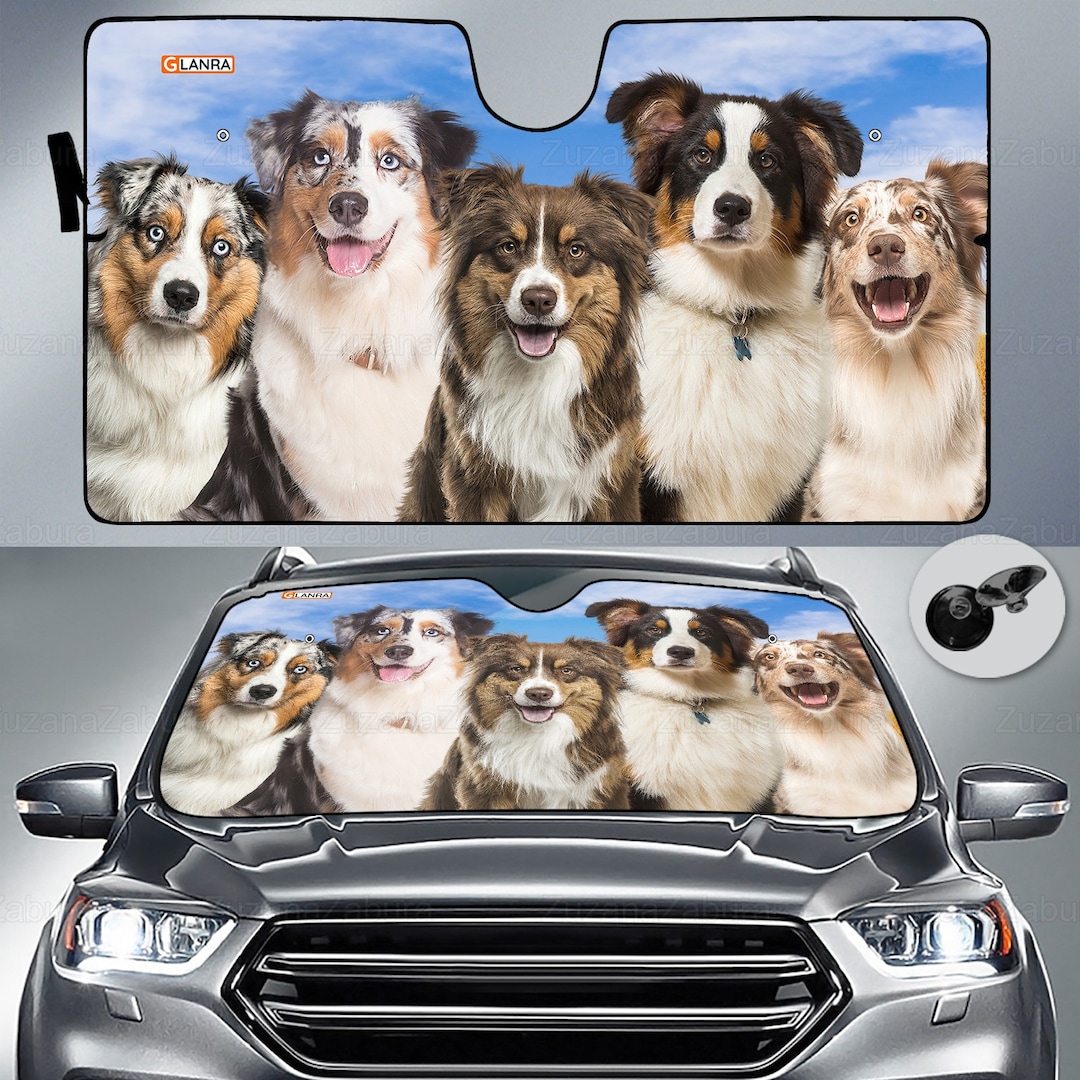 Australian Shepherd Car Sun Shade, Australian Shepherd Auto Sunshade ...