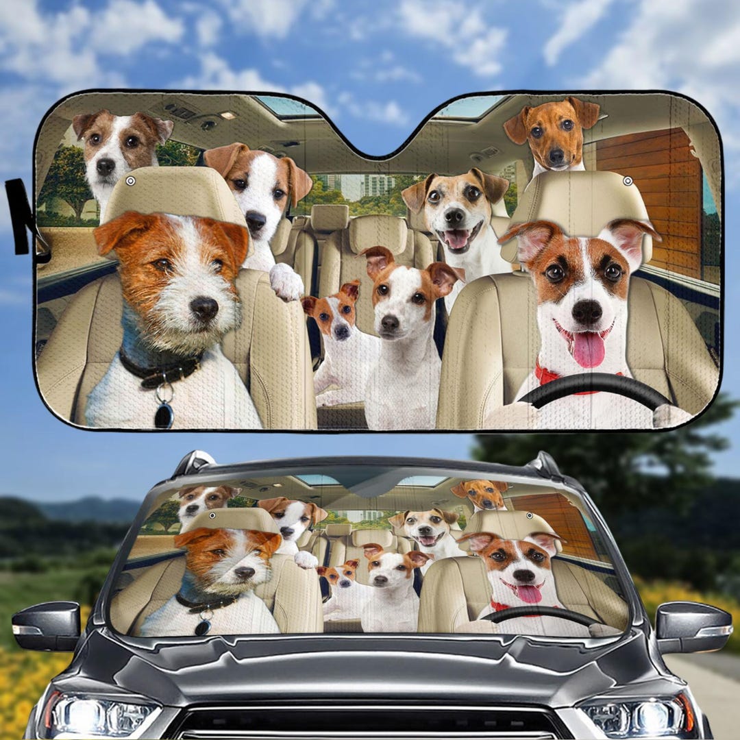 Jack Russell Terrier Car Sun Shade, Jack Russell Auto Sun Shade, Jack ...