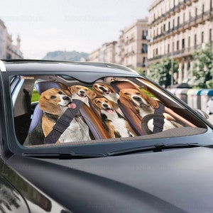 Beagle Family Car Sun Shade, Beagle Auto Sunshade, Beagle Lovers ...