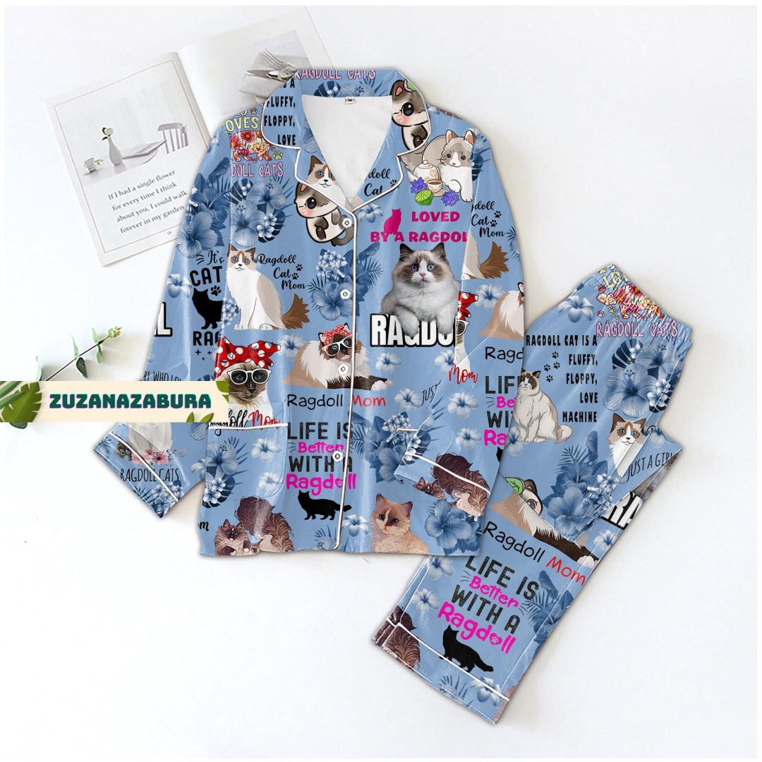 Christmas Gift Ragdoll Pajamas Set Ragdoll Cat Pajamas Cat - Etsy