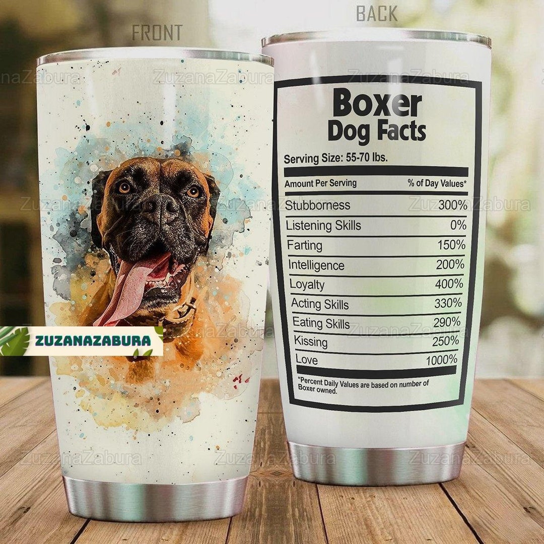 Boxer Tumbler, Boxer Gift, Boxer Dog Tumbler, Dog Mom Tumbler, Boxer 20 ...