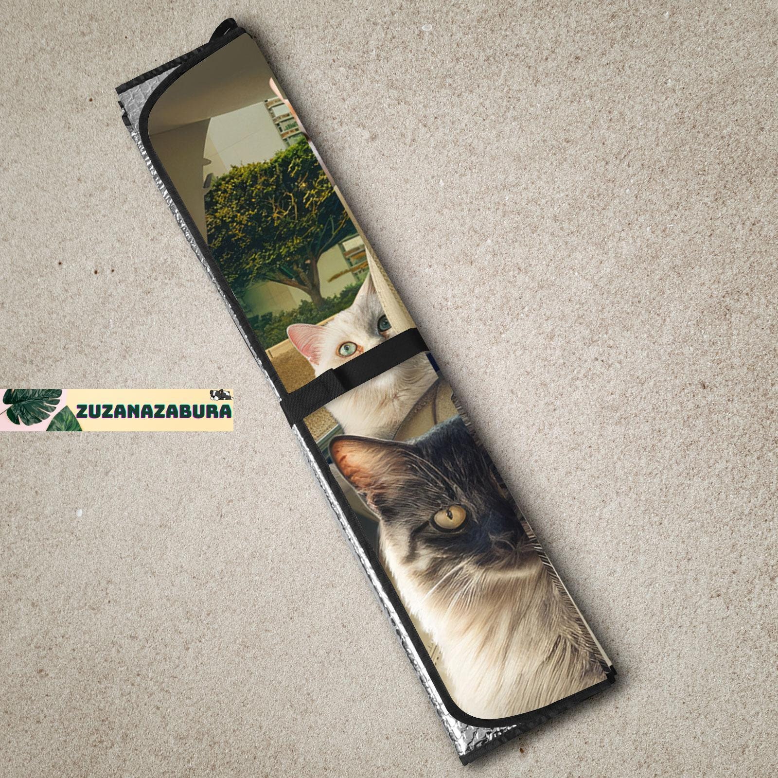 Funny Cat Car Sun Shade, Cat Car Accessories, Cat Car Decor, Cat ...