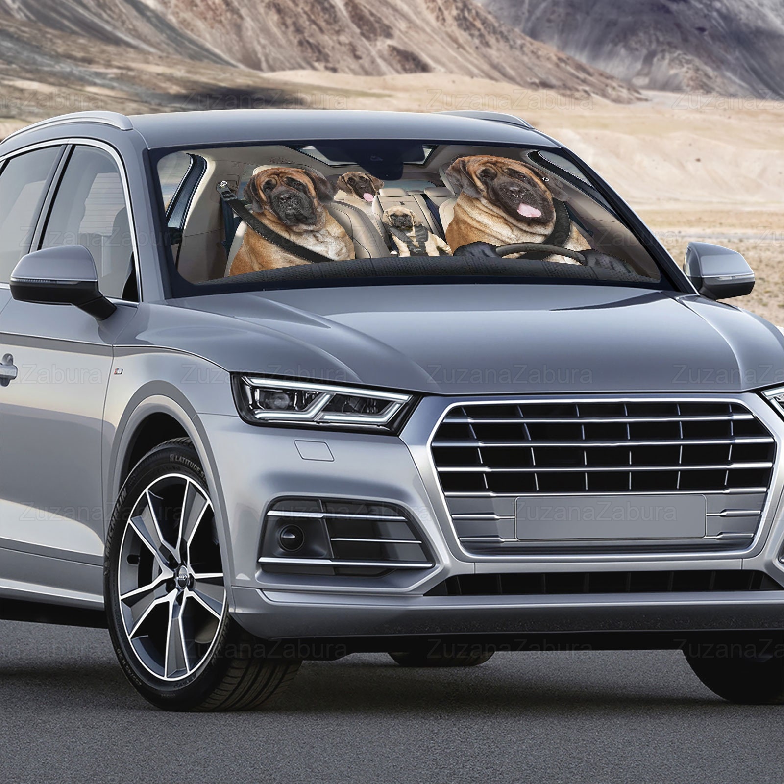 English Mastiff Car Sun Shade English Mastiff Auto Sun Shade - Etsy