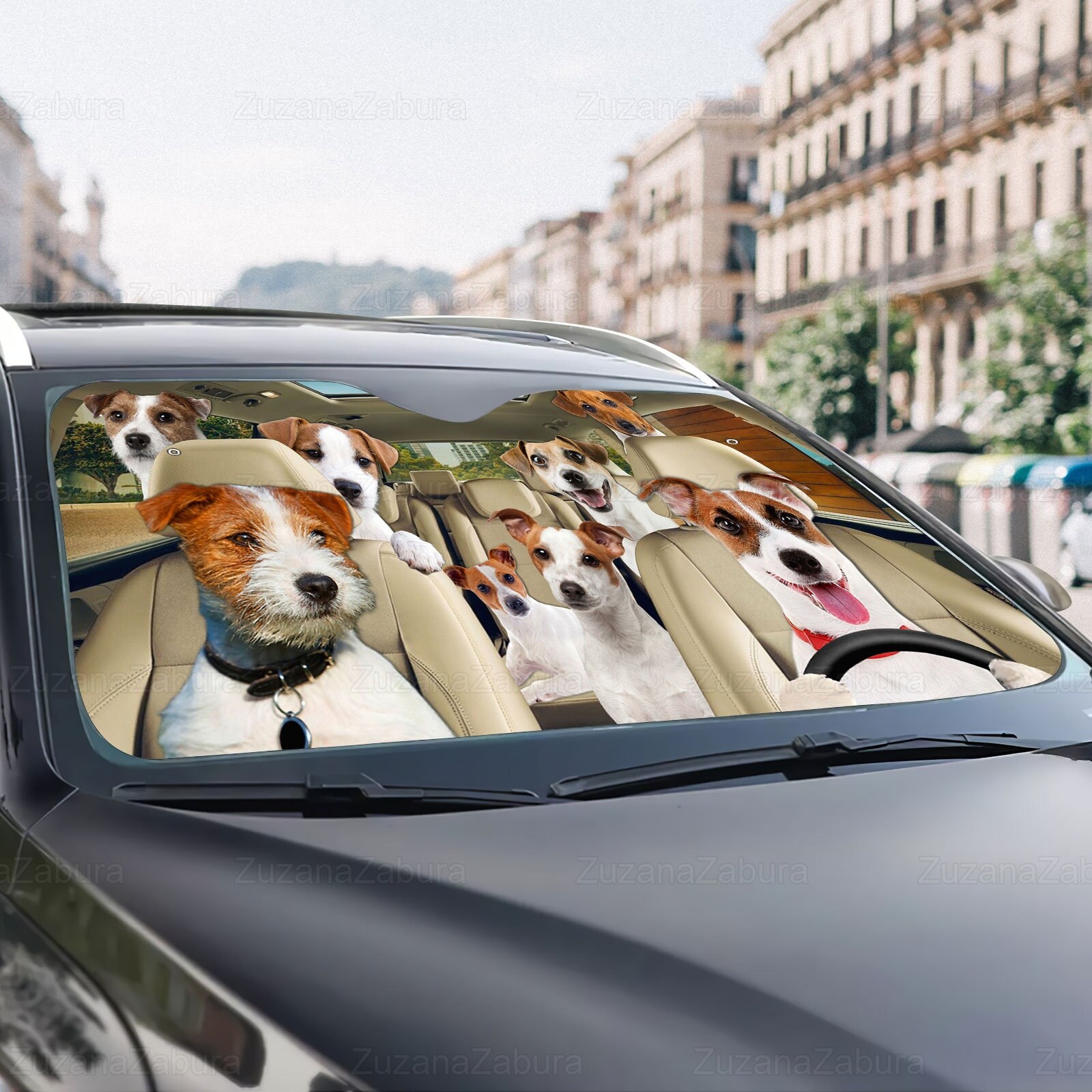 Jack Russell Terrier Car Sun Shade, Jack Russell Auto Sun Shade sold by ...