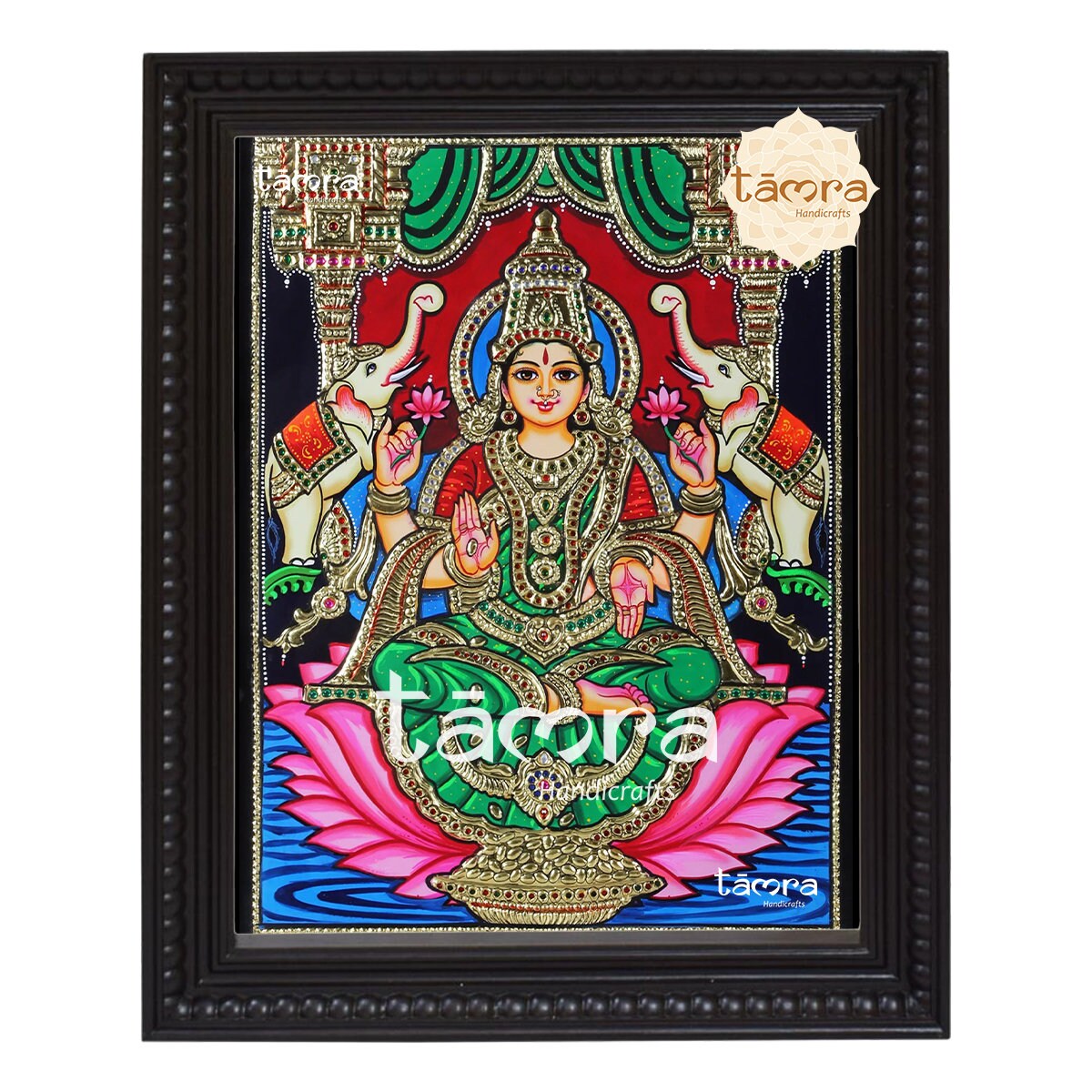 Lakshmi Painting Tanjore Painting Laxmi Wall Painting - Etsy
