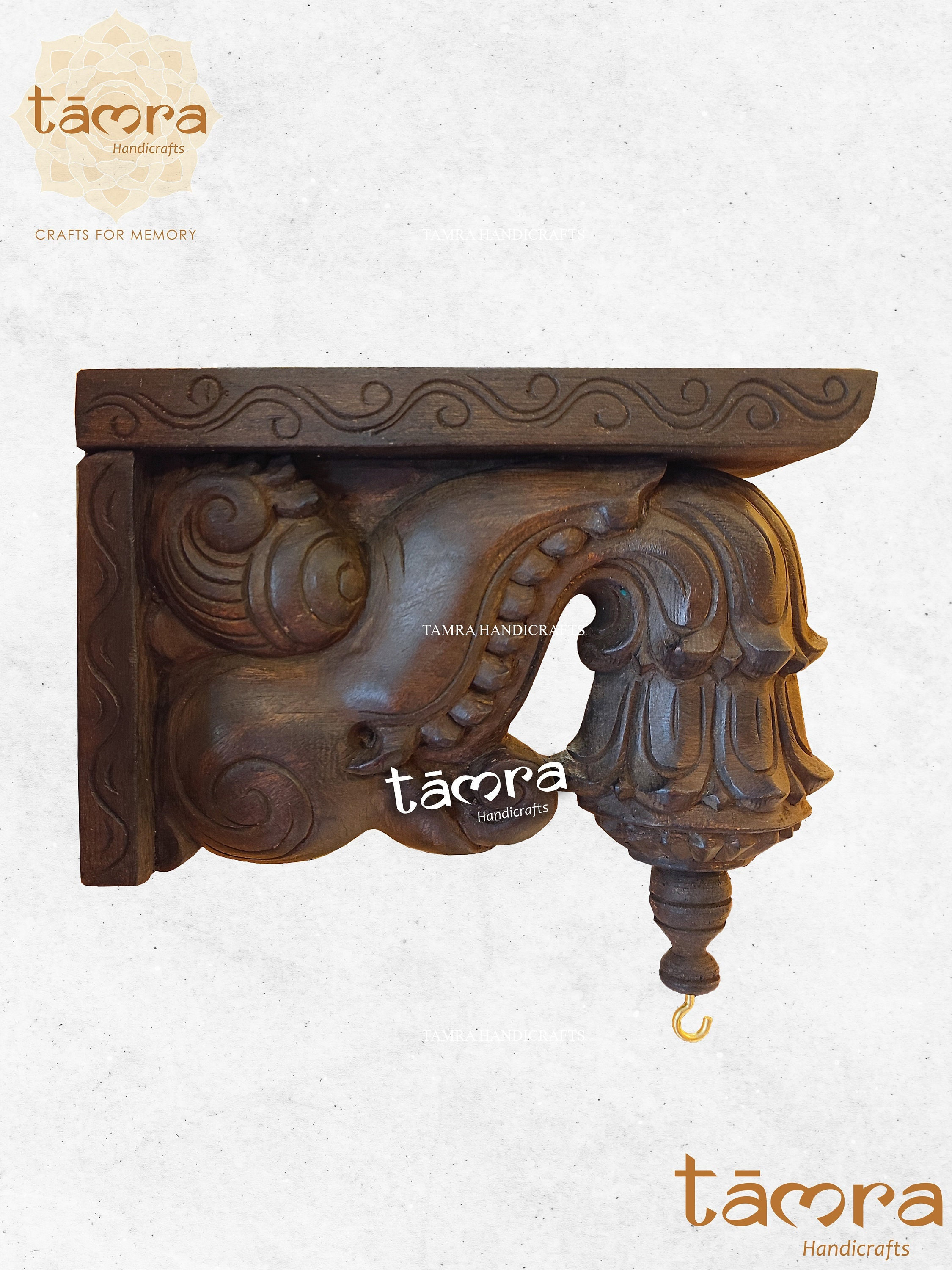 Yali Wall Hanging Corbel, Wood Wall Bracket, Wall Bracket, Wooden Wall ...