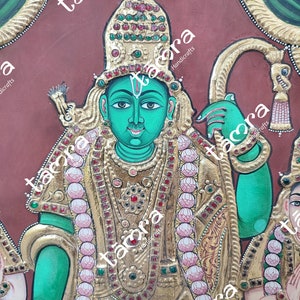 Tanjore Painting - Rama, Tanjore Painting, Pure 22ct Gold Foil ...