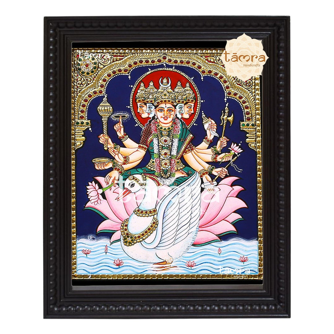 Gayatri Tanjore Painting Gayatri Devi Painting Gayatri Devi Photo