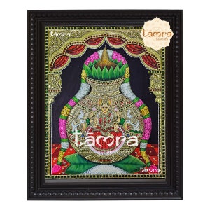 Laxmi Kalash, Tanjore Painting Laxmi, Laxmi Wall, Laxmi Painting ...