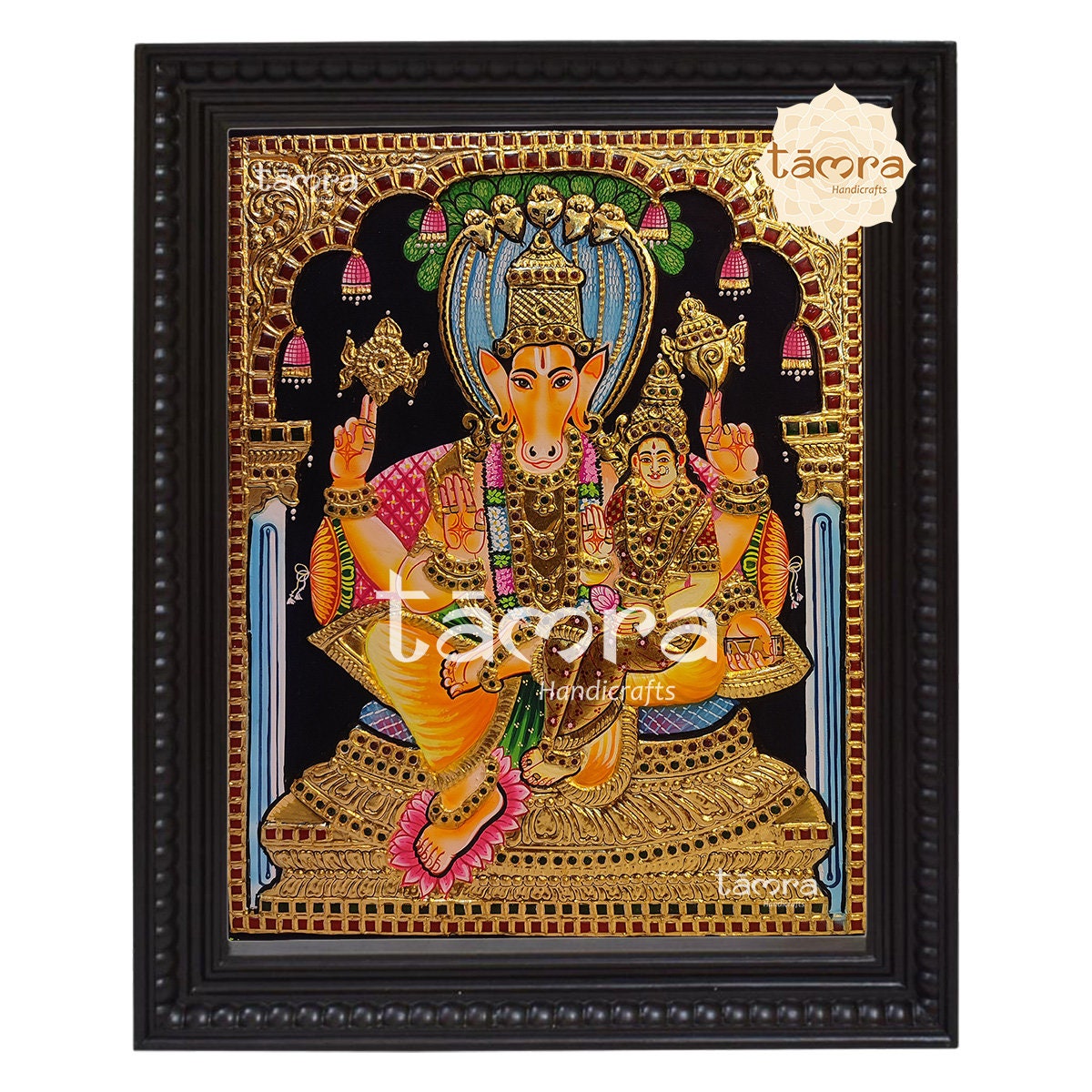 Hayagreeva Lakshmi Tanjore Painting, Hayagriva Wall Painting, Free ...