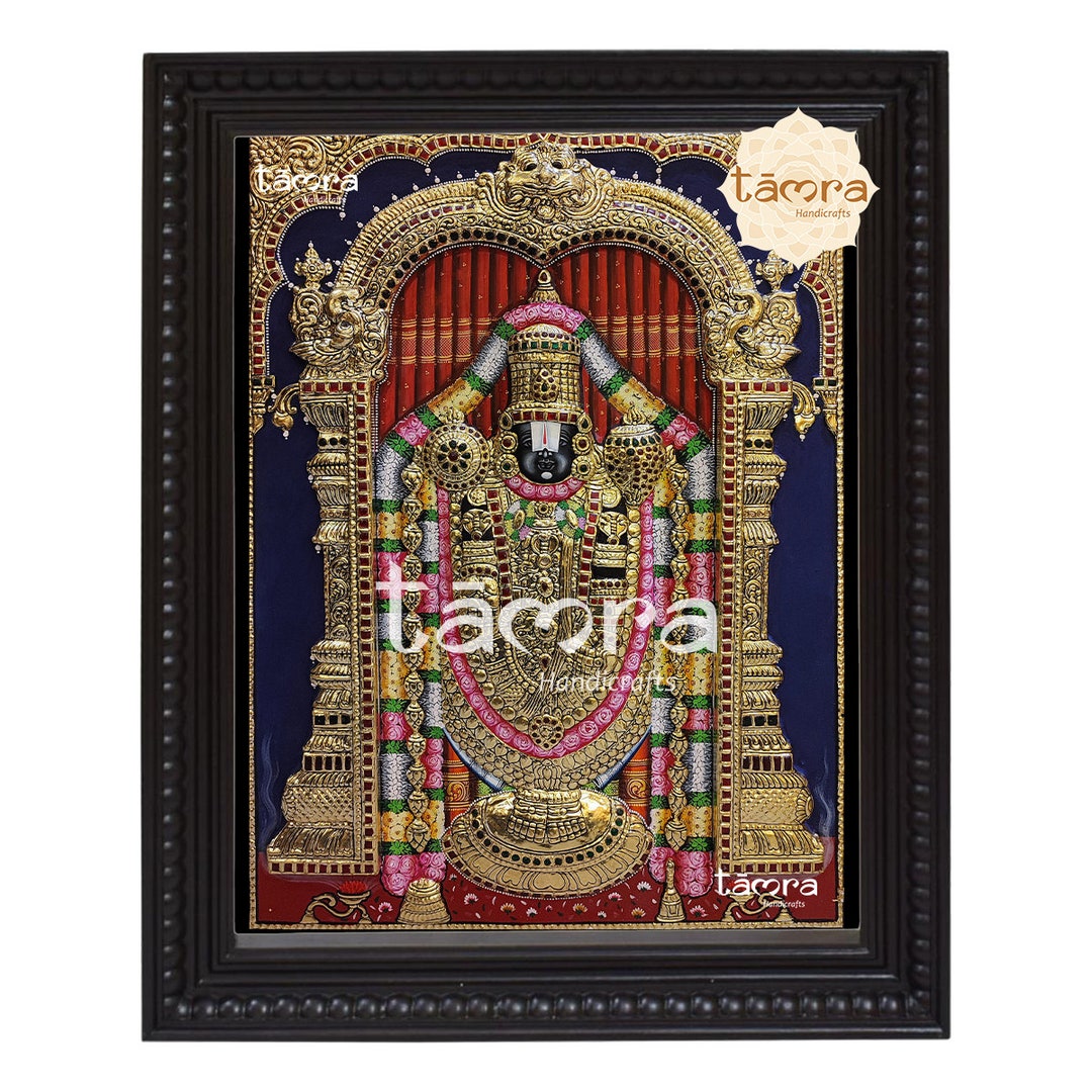 3D Tanjore Painting Balaji, Balaji Painting 3D, Venkateshwara Photo ...