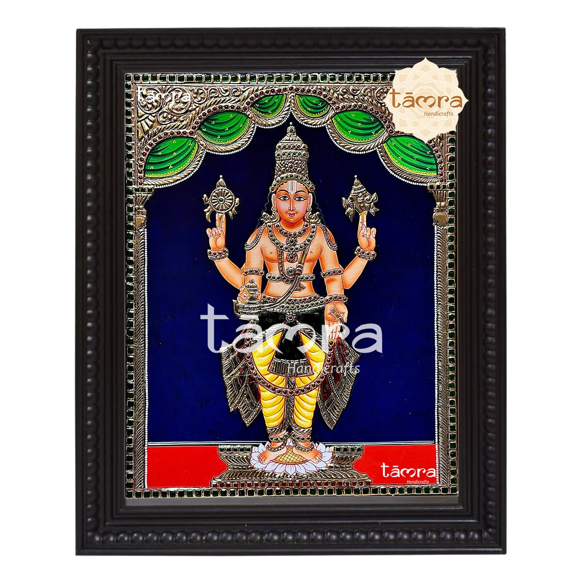 Dhanvantari Tanjore Painting - Hindu God of Medicine, Gold Leaf Art - Etsy