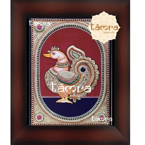 Tanjore Painting - Royal Anna Bird, Tanjore Traditional Painting ...