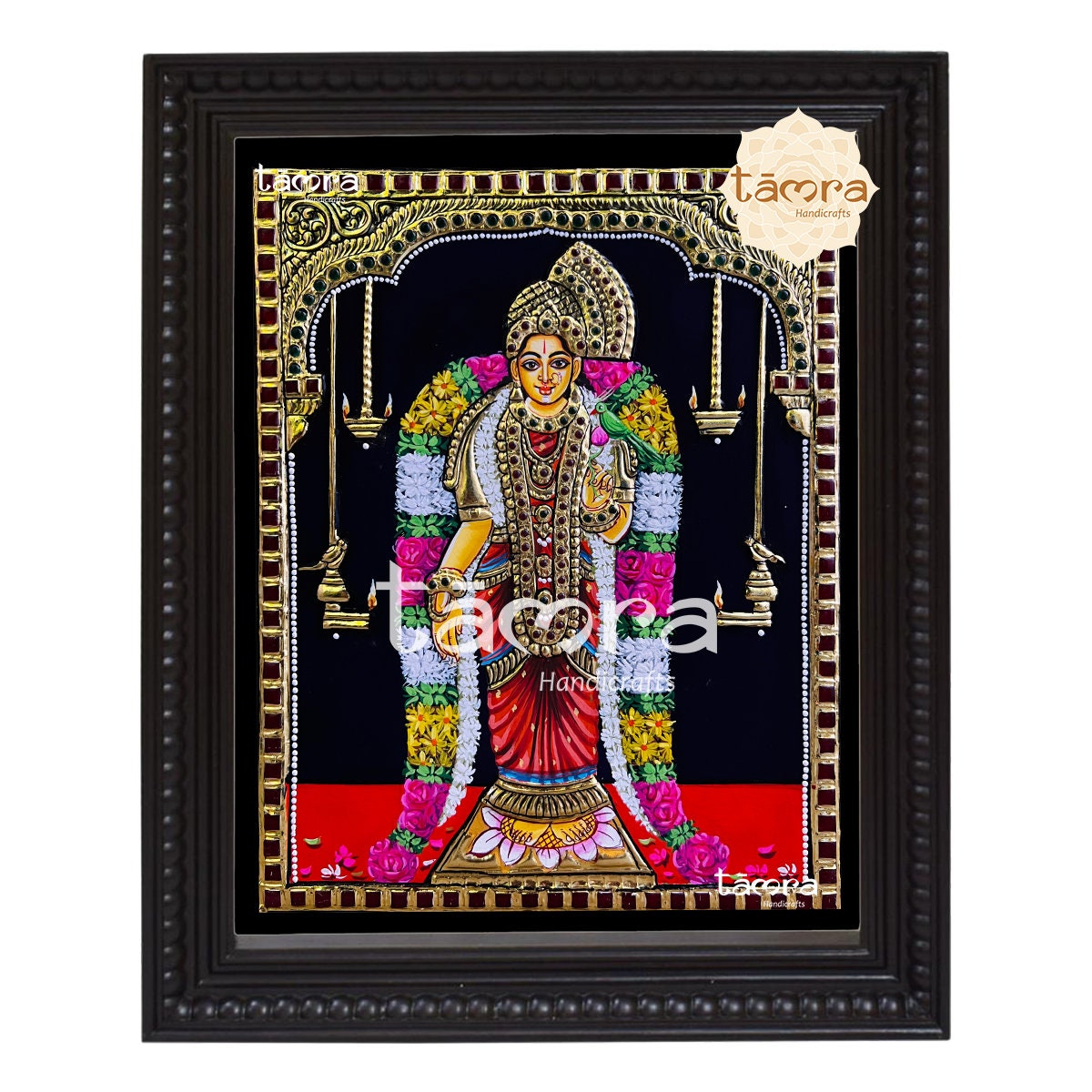 Andal Devi Tanjore Painting Andal Devi Size Hxwxd : - Etsy
