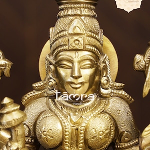 Handmade Panchaloha Lalitha Devi Idol: Hoysala Style Hindu Goddess ...