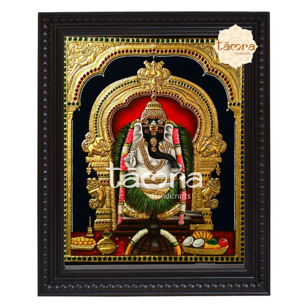 Ganesha Tanjore Painting Ganesha Wall Painting Ganesha - Etsy