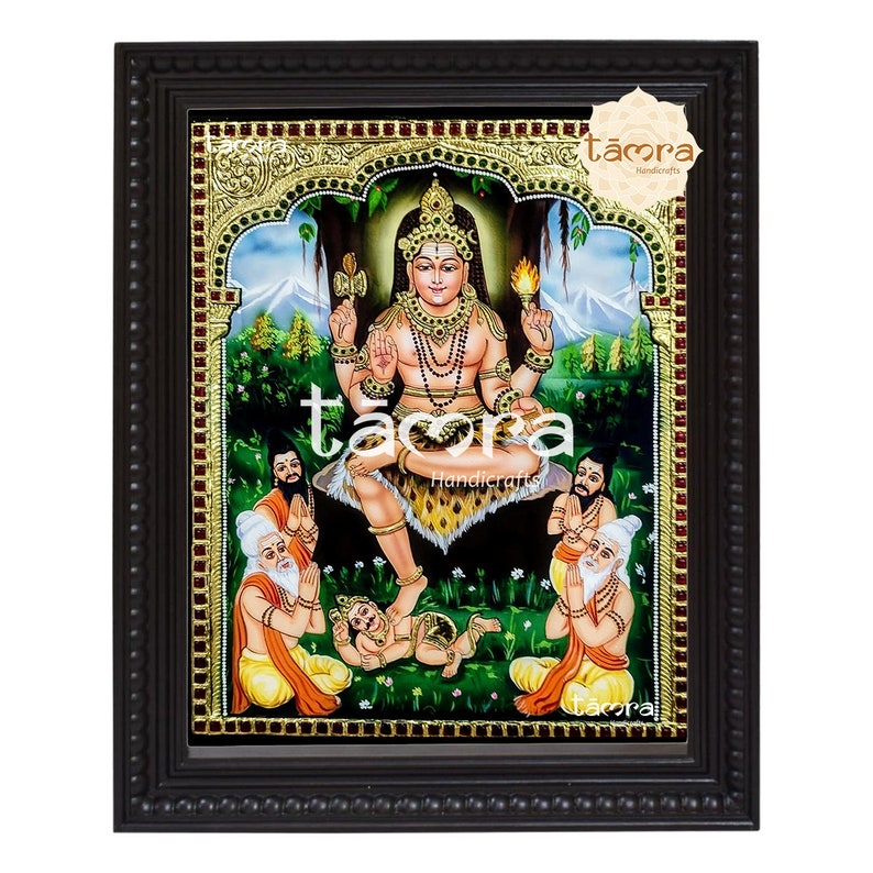 Dakshina Murthy Tanjore Painting Dakshina Murthy Wall Art - Etsy