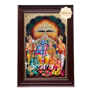 Tanjore Painting - Ram Darbar, Ram Parivar, Ram Photo, Ram Painting ...