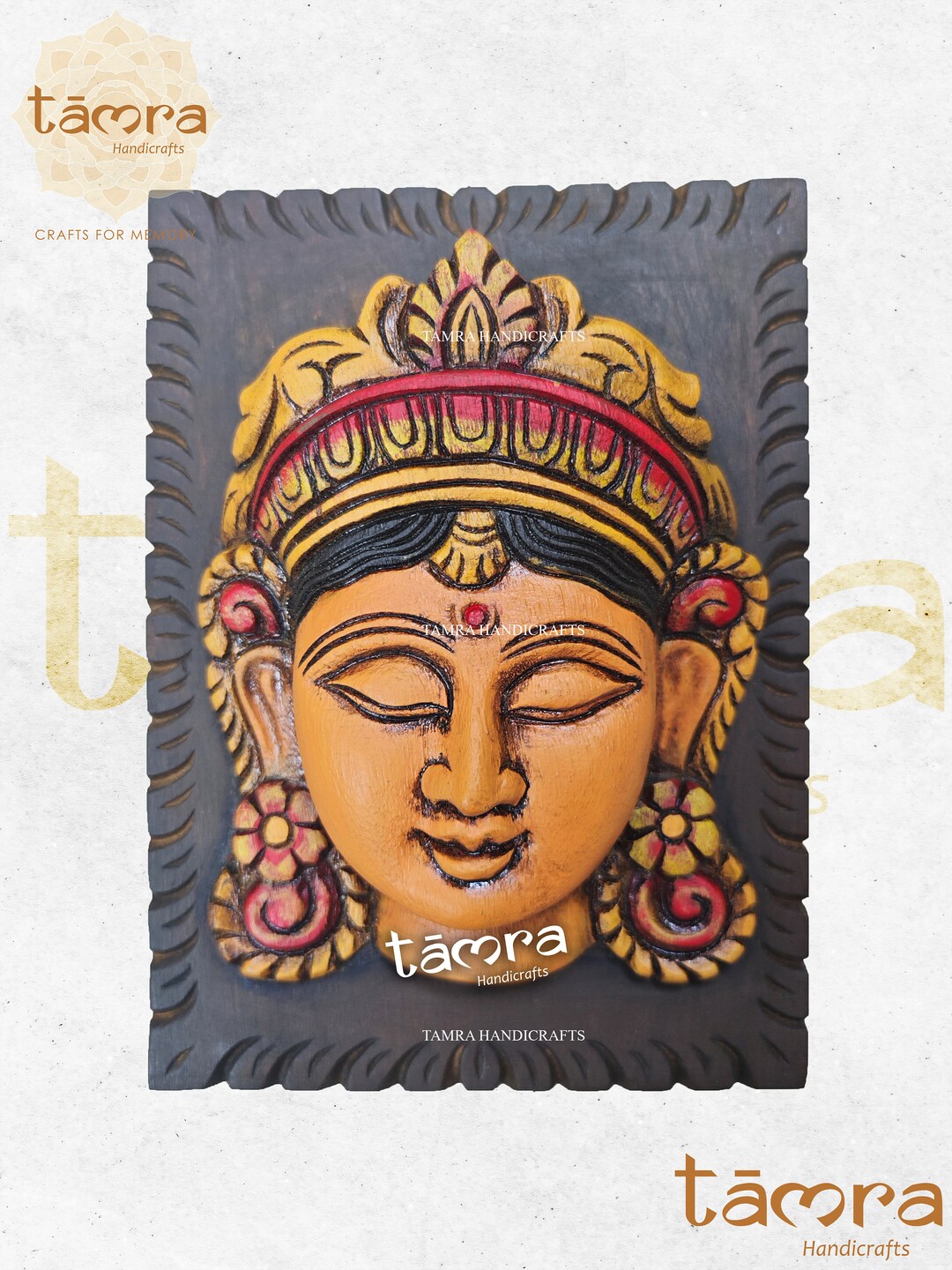 Durga Wall Mask, Durgamaa Wall Decor, Indian Wall Decor, Pooja Room ...