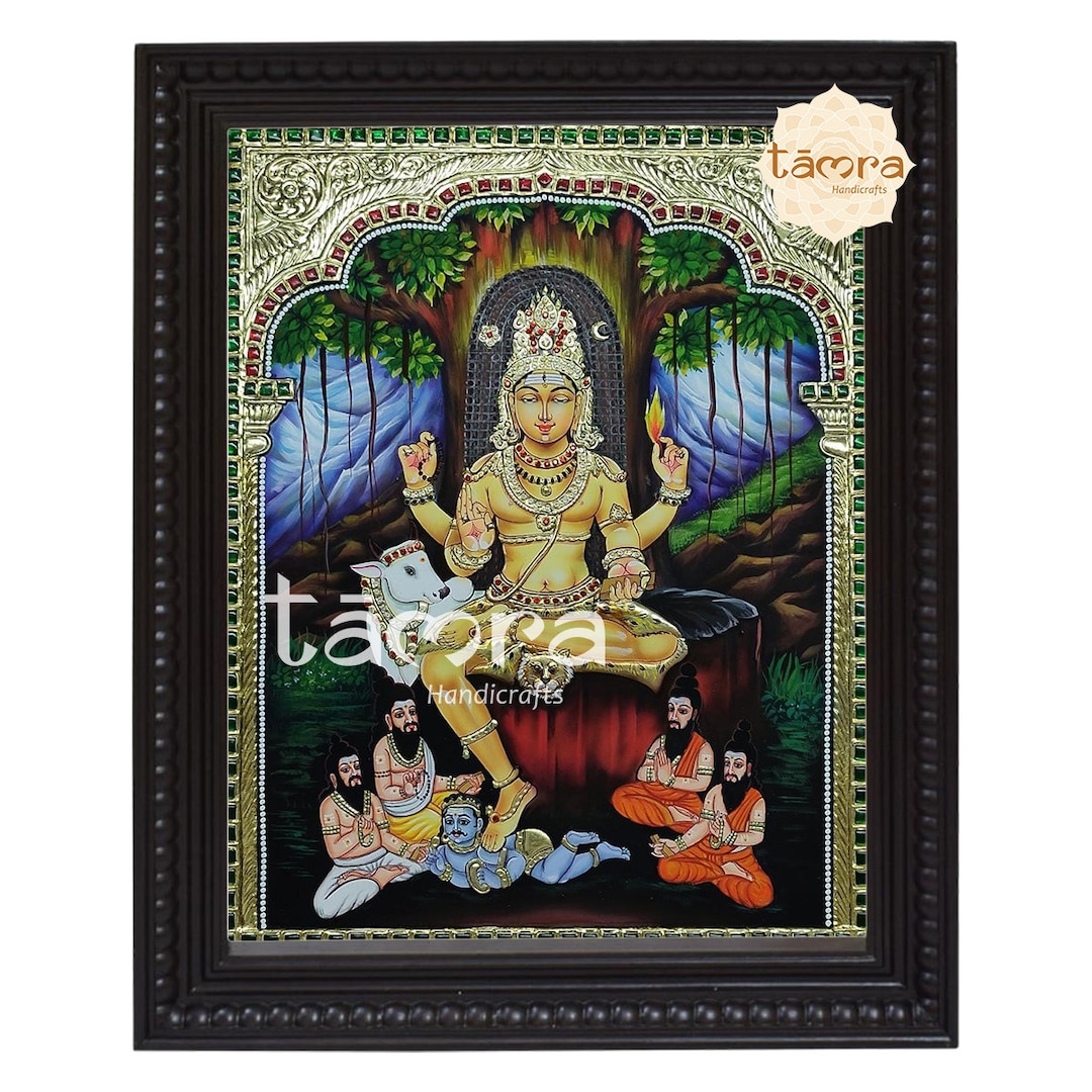 Tanjore Painting - Dakshina Murthy, Dakshina Murthy Wall Art, Dakshina ...