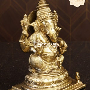 Handmade Panchaloha Ganesha Statue – Hoysala Style Hindu Deity Murti - Etsy