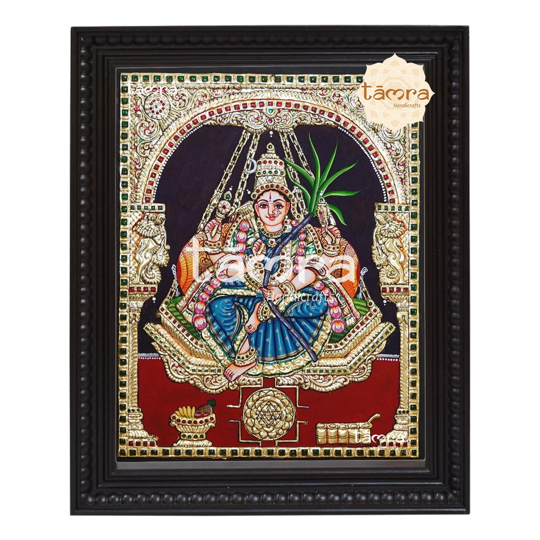 Tanjore Painting Lalitha Devi Tripura Sundari Painting - Etsy