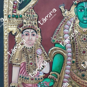 Tanjore Painting - Rama, Tanjore Painting, Pure 22ct Gold Foil ...