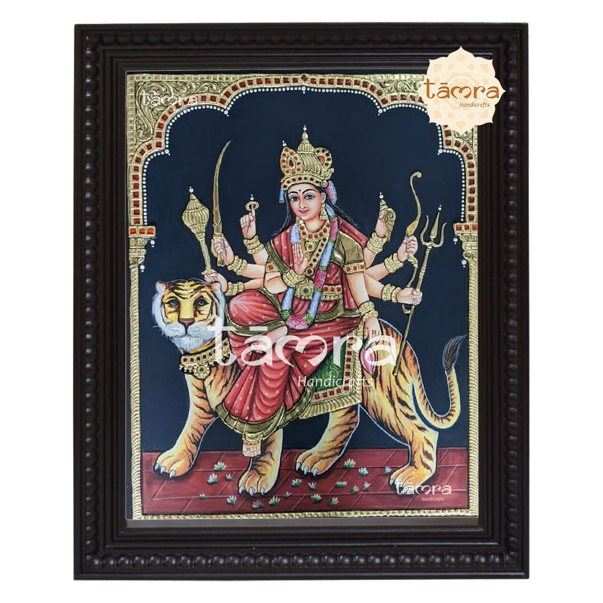 Durgadevi Tanjore Painting, Durga Devi Painting, Durga Photo, Buy Pure ...