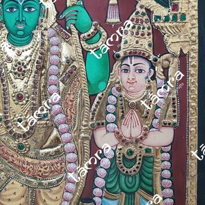 Tanjore Painting - Rama, Tanjore Painting, Pure 22ct Gold Foil ...