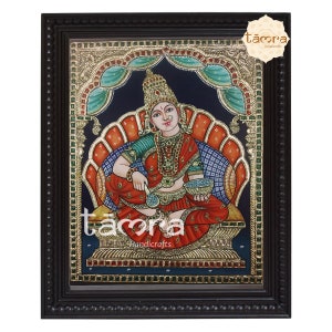 Tanjore Painting - Annaporneshwari Devi (goddess Annapurna), Annapoorni ...