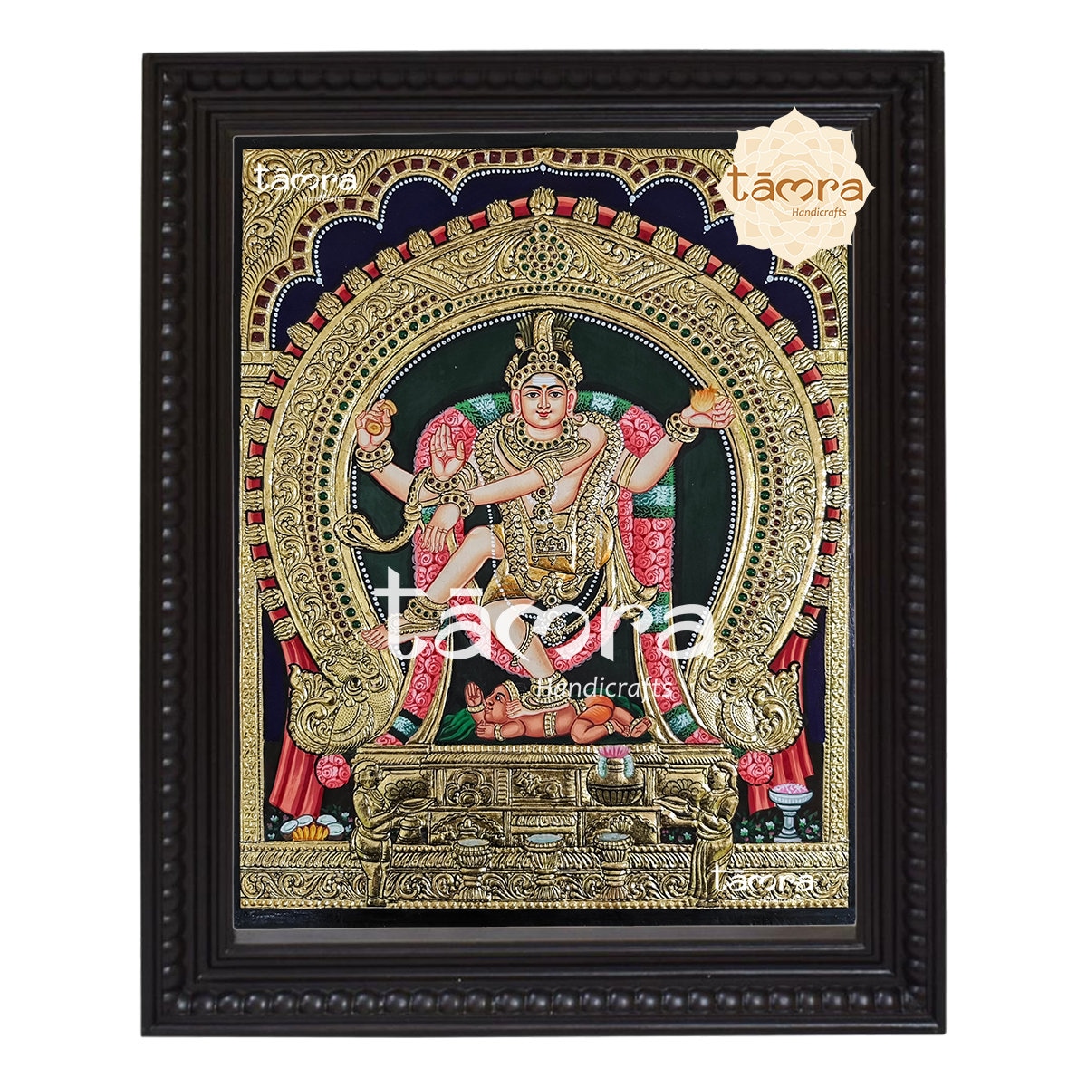Tanjore Painting Nataraja, Lord Shiva as Nataraja, Cosmic Dance ...