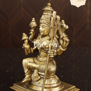 Handmade Panchaloha Lalitha Devi Idol: Hoysala Style Hindu Goddess ...