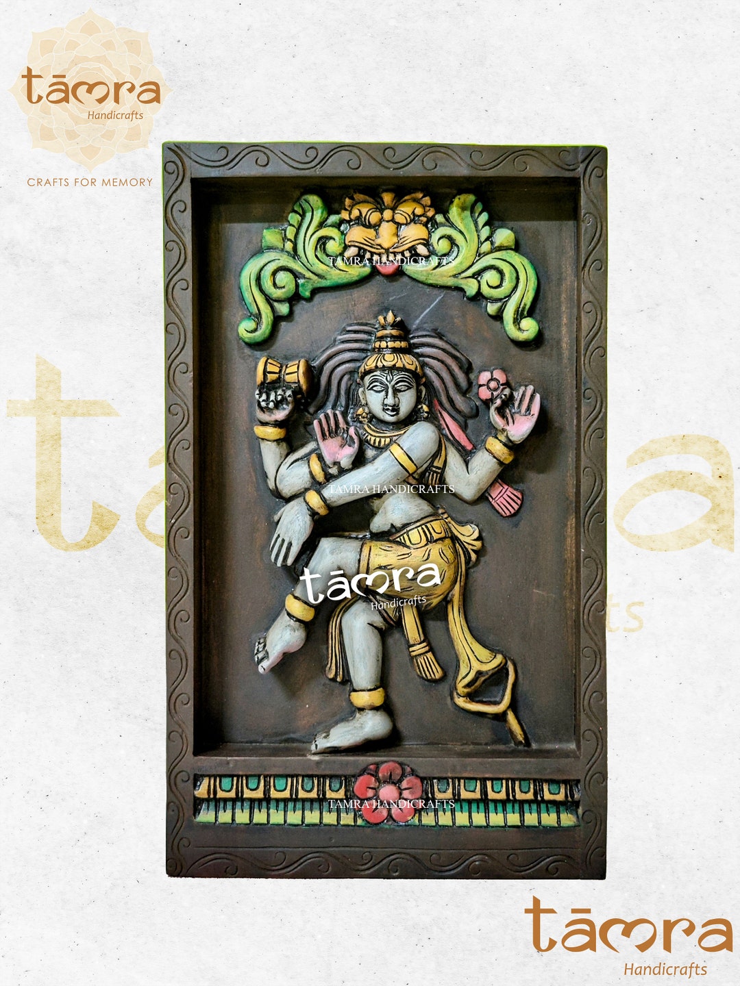 Natraj Wall Panel, Nataraj Wall Decor, Indian Wall Decor, Pooja Room Decor, Wooden Handicraft ...