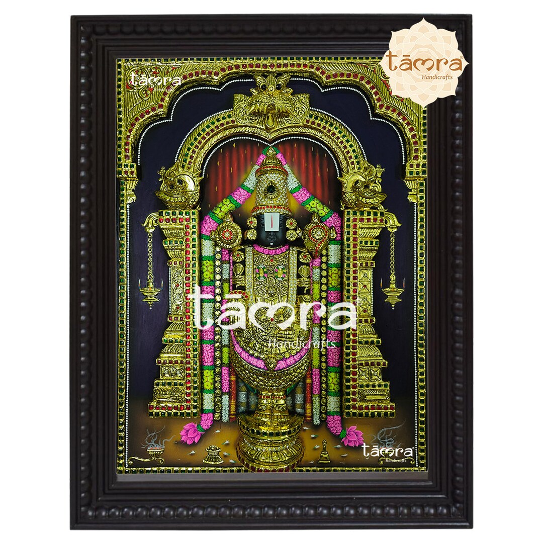 Tanjore Painting - Balaji, Balaji Wall Painting 3D, Balaji Photo ...