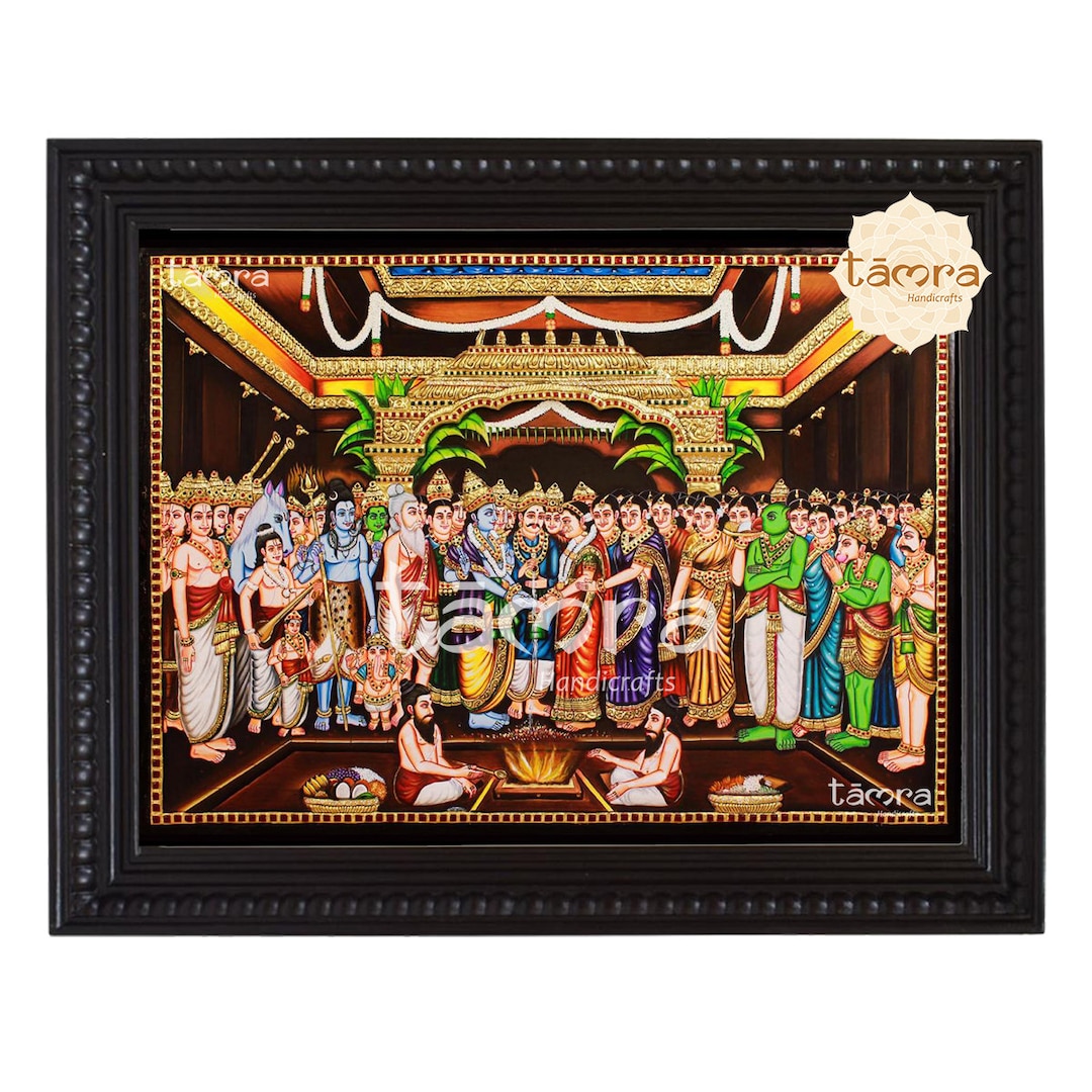 Tanjore Painting Srinivasa Kalyana Srinivasa Kalyanam - Etsy