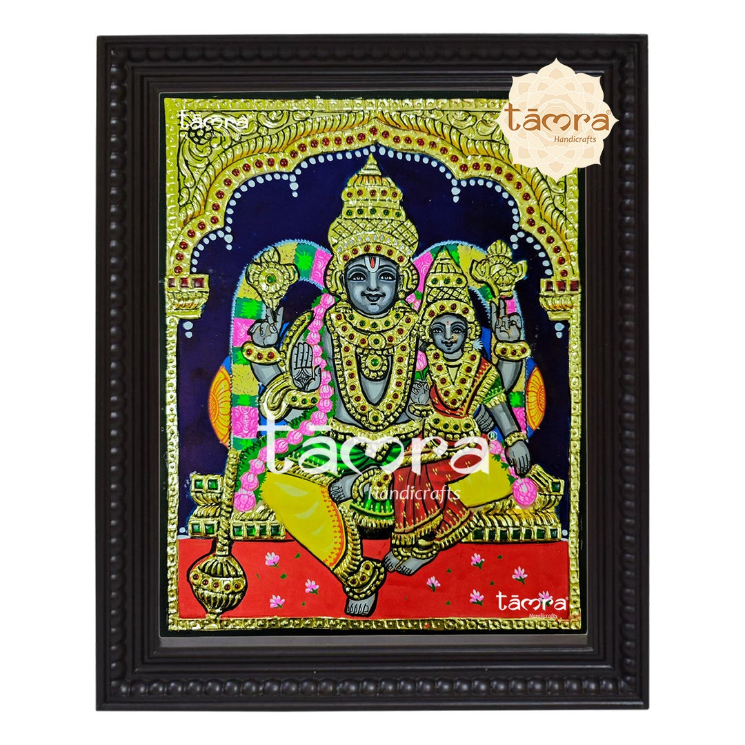 Varagur Sri Lakshminarayanaswamy Tanjore Painting, Lakshminarayanaswamy ...