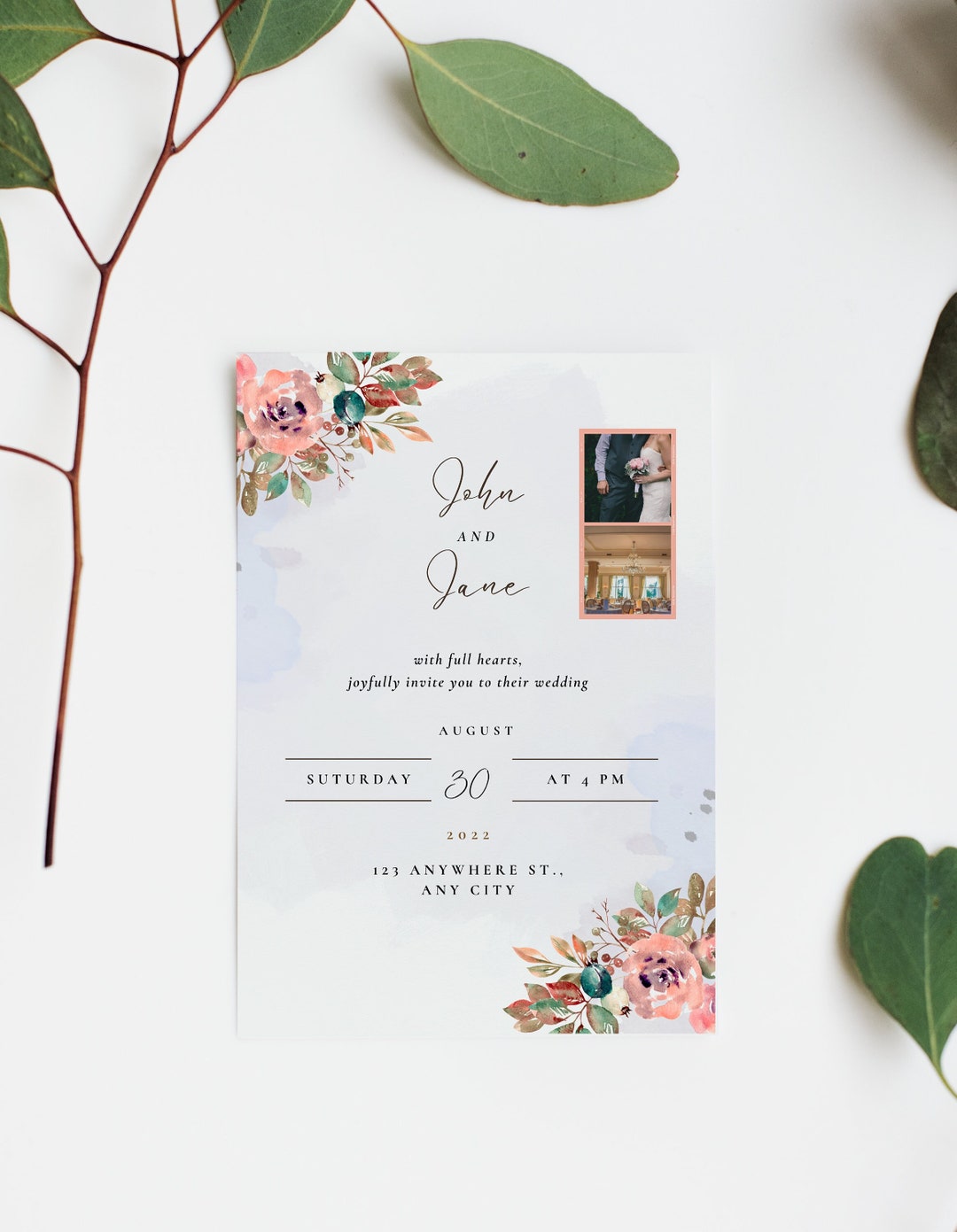 Cute Wedding Invitation Template Modern/simple Editable - Etsy